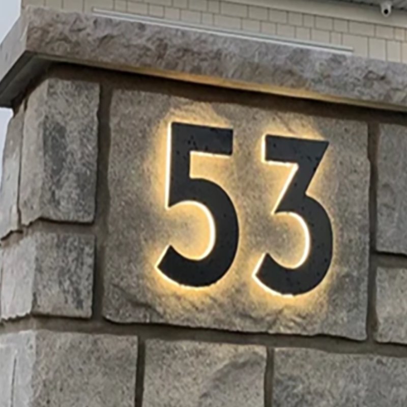 Illuminated Address Signs - Lighted Address Plaques - Metal Plaque ...