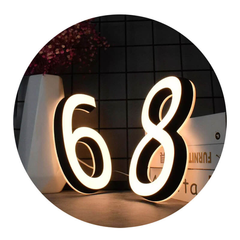 Front-Lit Numbers – Bright and Modern Address Signs for Enhanced ...