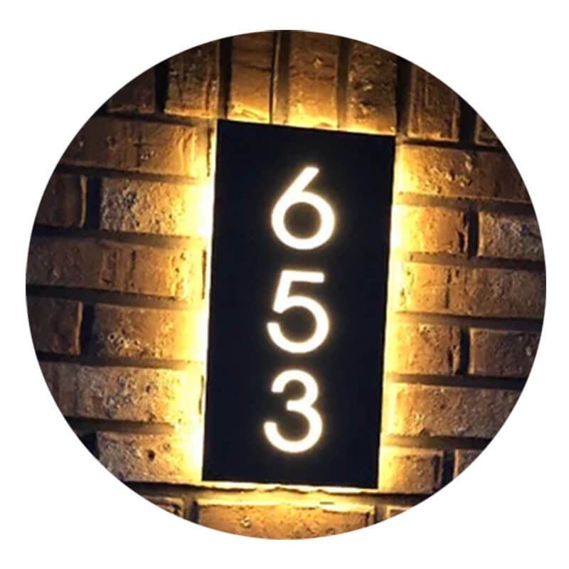 Rectangle Shape Illuminated Address Plaque – Modern House Number Signs ...