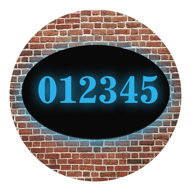 Lighted Address Plaque Solar Powered Address Sign – BacklitLEDsign