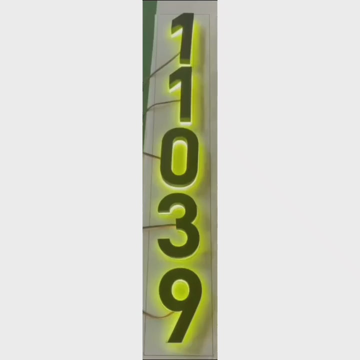 Illuminated House Numbers Backlit Led House Numbers Solar – BacklitLEDsign