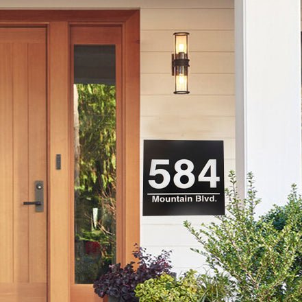 Solar Address Number Sign Lighted Address Plaque Outdoor – BacklitLEDsign