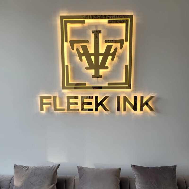 Business Logo Decals | Backlit Logo Sign | Metal Logo Sign – BacklitLEDsign