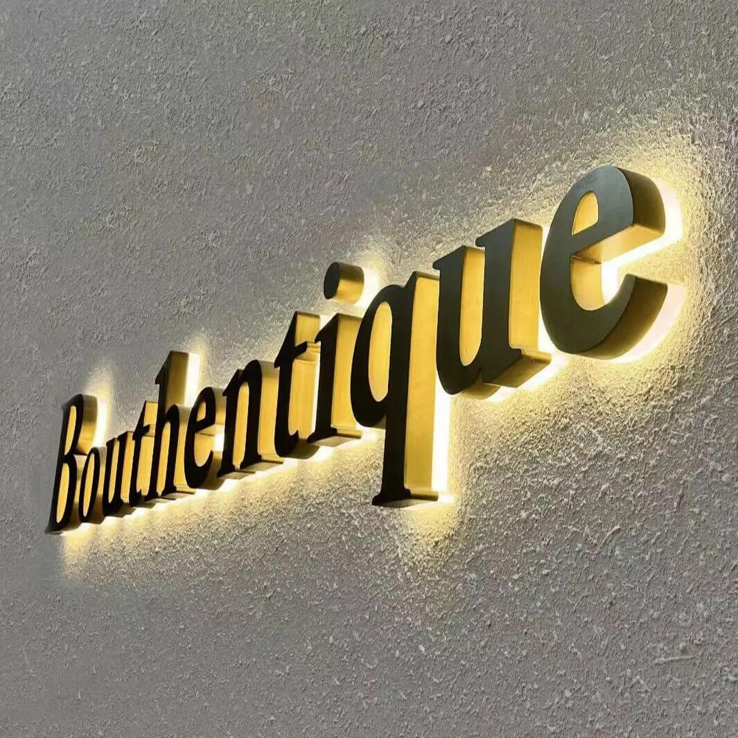 Backlit Letters Signage | Metal Letters | Business Wall Lettering ...