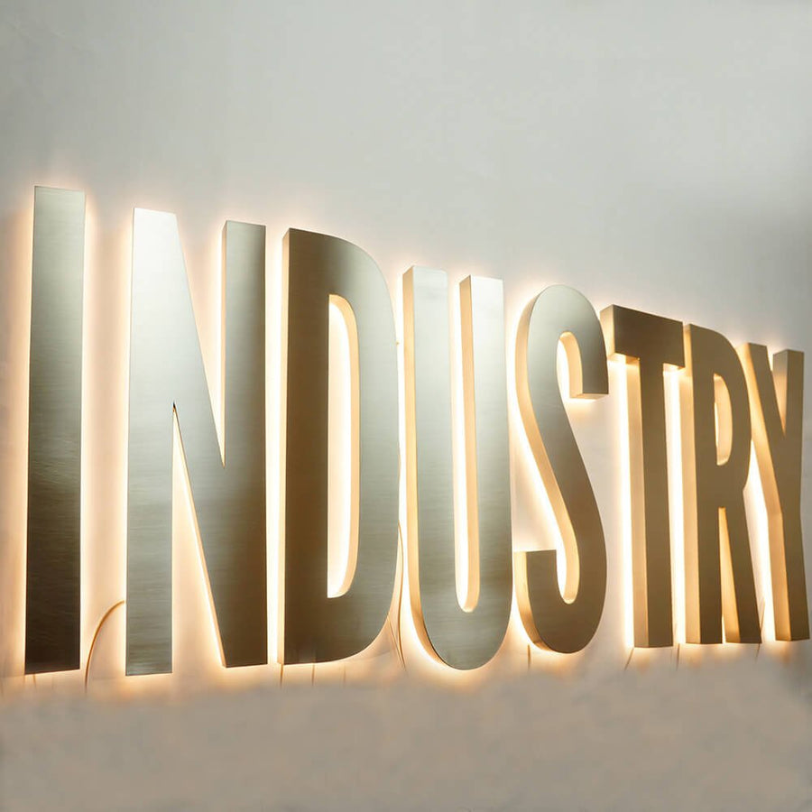 Backlit Letters Signage | Metal Letters | Business Wall Lettering ...