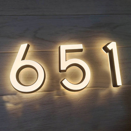 Front-lit LED House Numbers Backlit Address Numbers Sign Factory ...