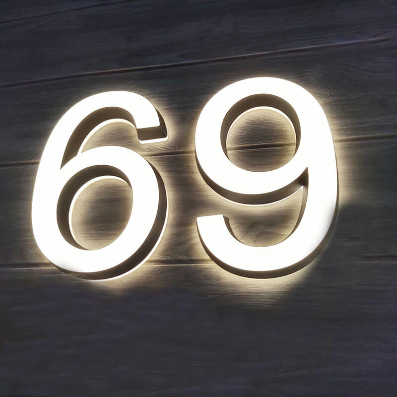 Front-lit LED House Numbers Backlit Address Numbers Sign Factory ...