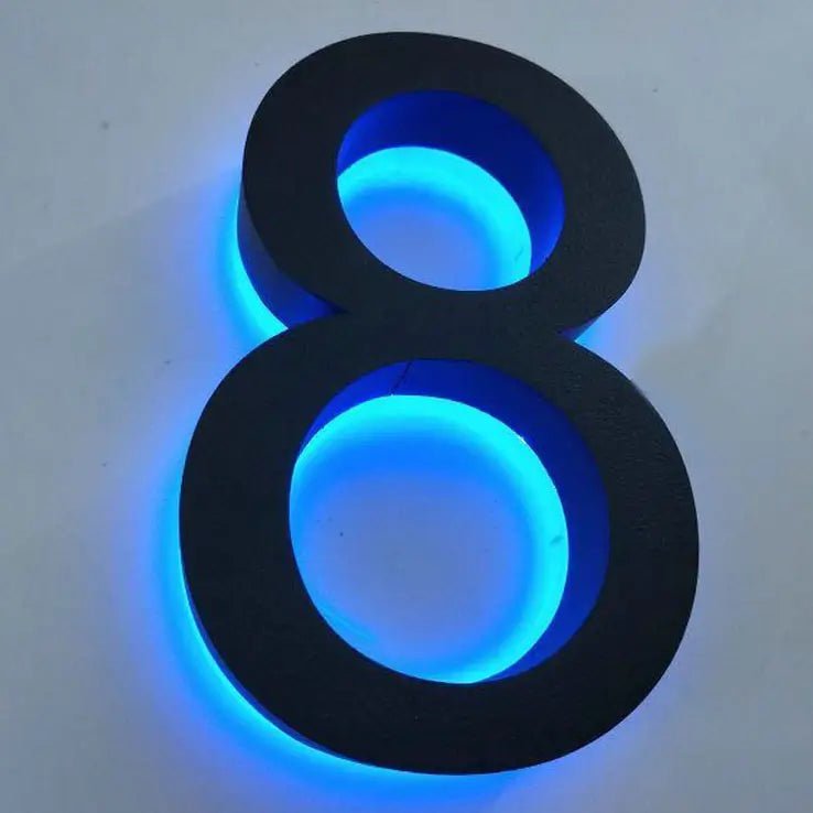 Led Backlit House Numbers Door Number Lighting House Numbers