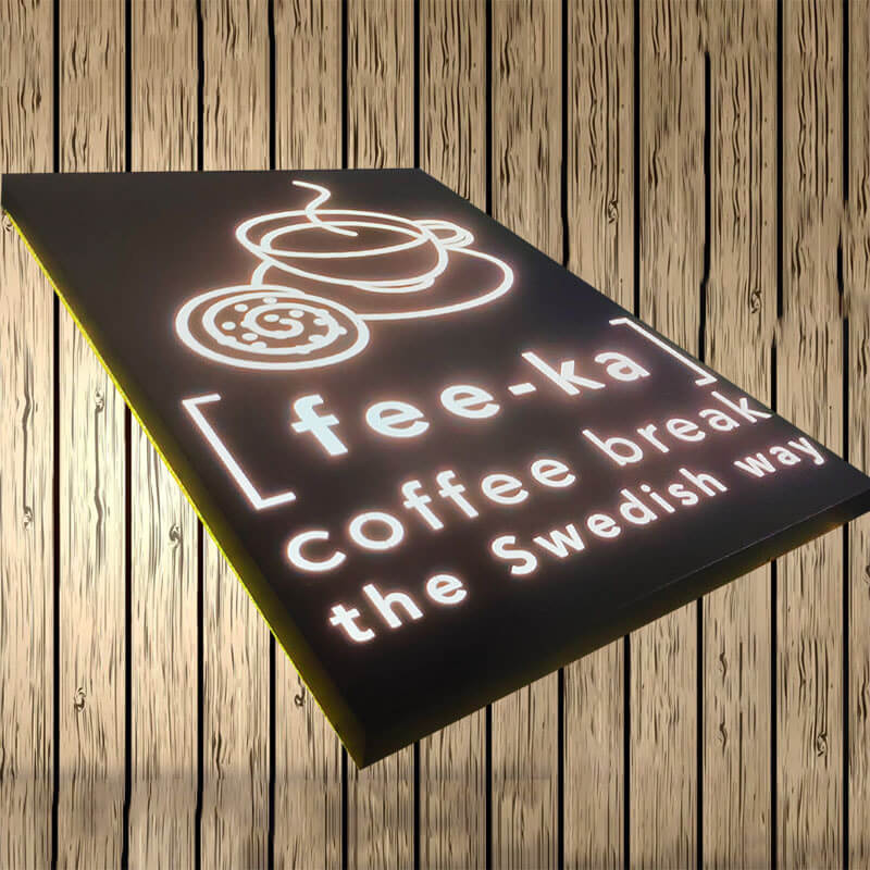 Light Up Box Signs | Hanging Lightbox Sign | 3D Lightbox Signage ...