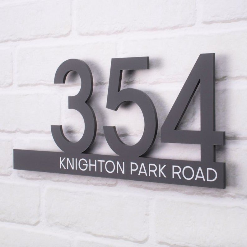 Metal House Number Stainless Steel Address Number Plaque – BacklitLEDsign
