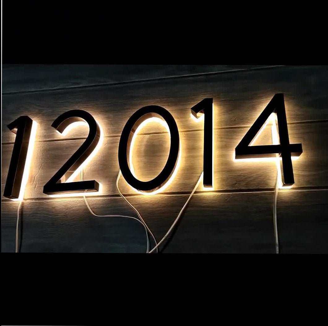 Illuminated House Numbers Backlit Led House Numbers Solar – BacklitLEDsign