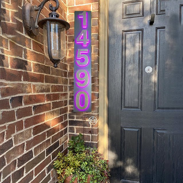Personalized Address Plaque | Illuminated House Sign | Lit House ...