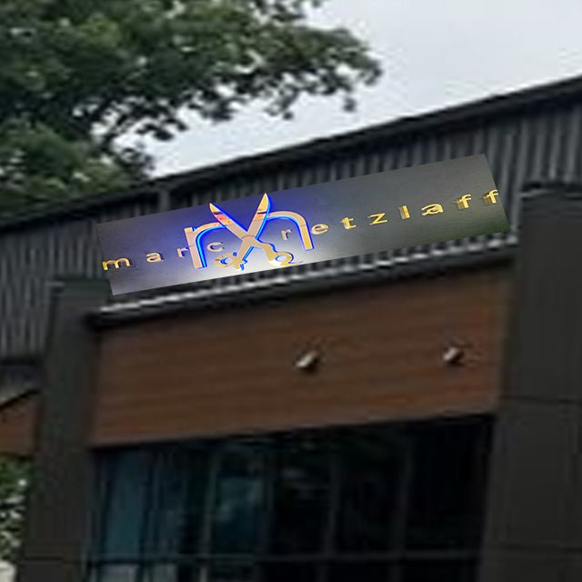 Modern Metal Store Sign Custom Blade Sign Storefront Name Sign ...