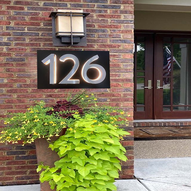 Illuminated Address Signs - BacklitLEDsign